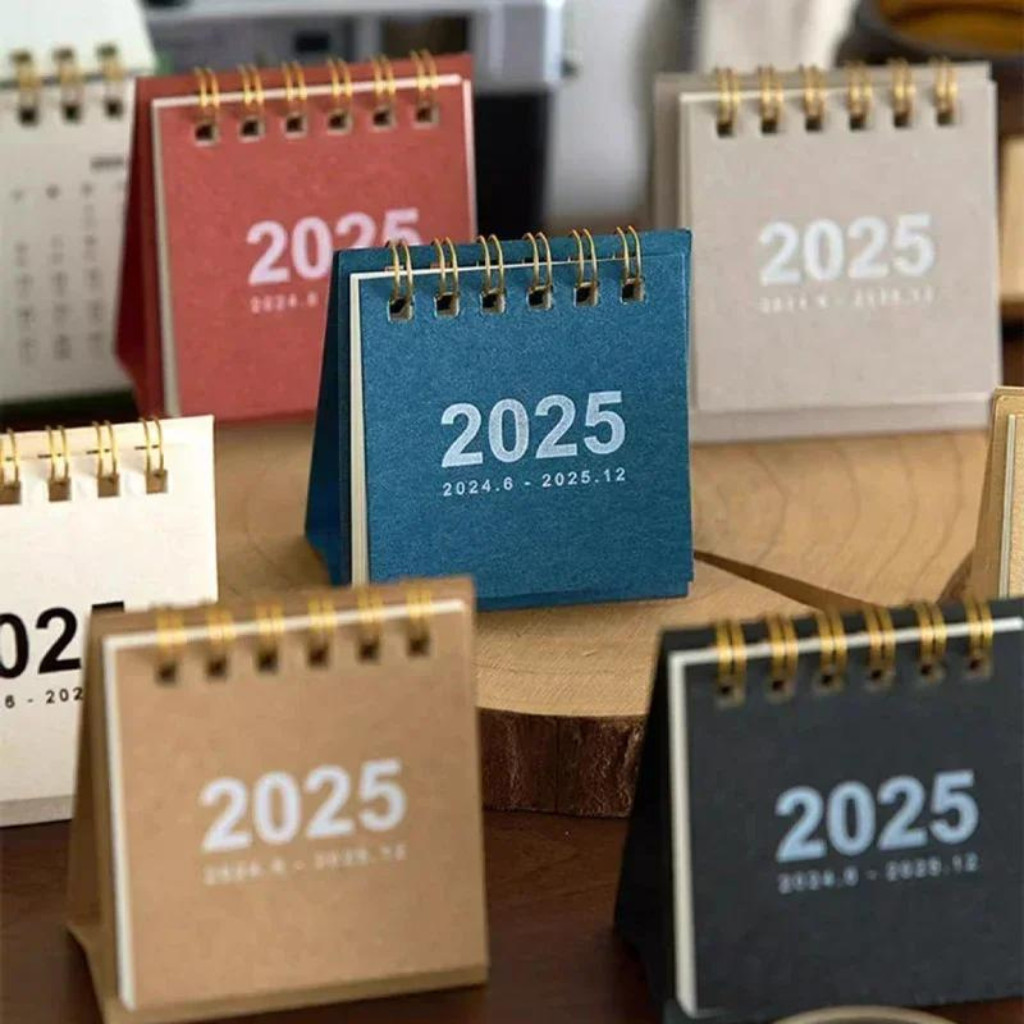 EASY WEARHOUSE MINI Pocket Calendar Year 2025 Solid Color Small ...