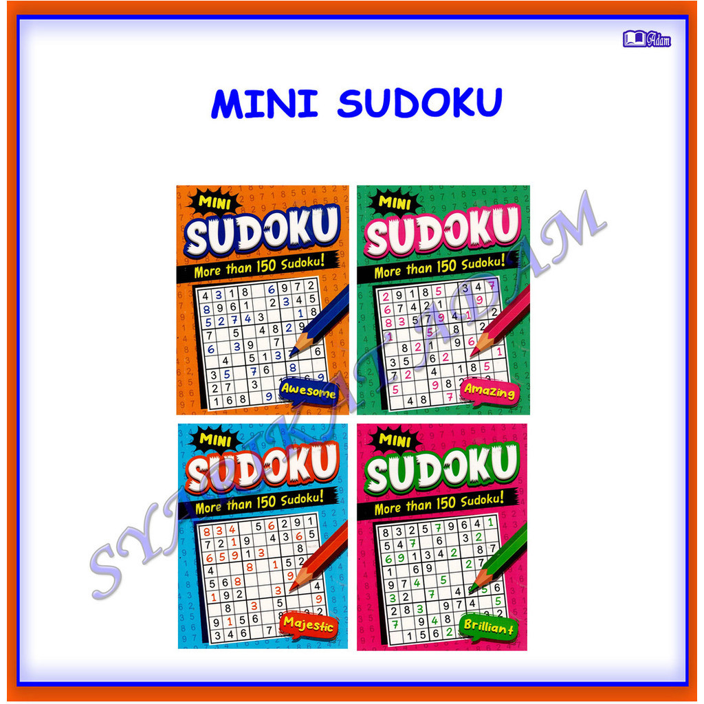 [ADM] MINI SUDOKU MORE THAN 150 SUDOKU | Shopee Malaysia