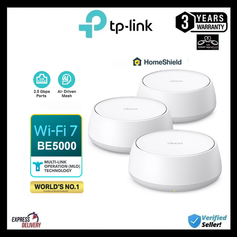 TP-LINK DECO BE25 BE5000 WHOLE HOME MESH WIFI 7 SYSTEM | Shopee Malaysia