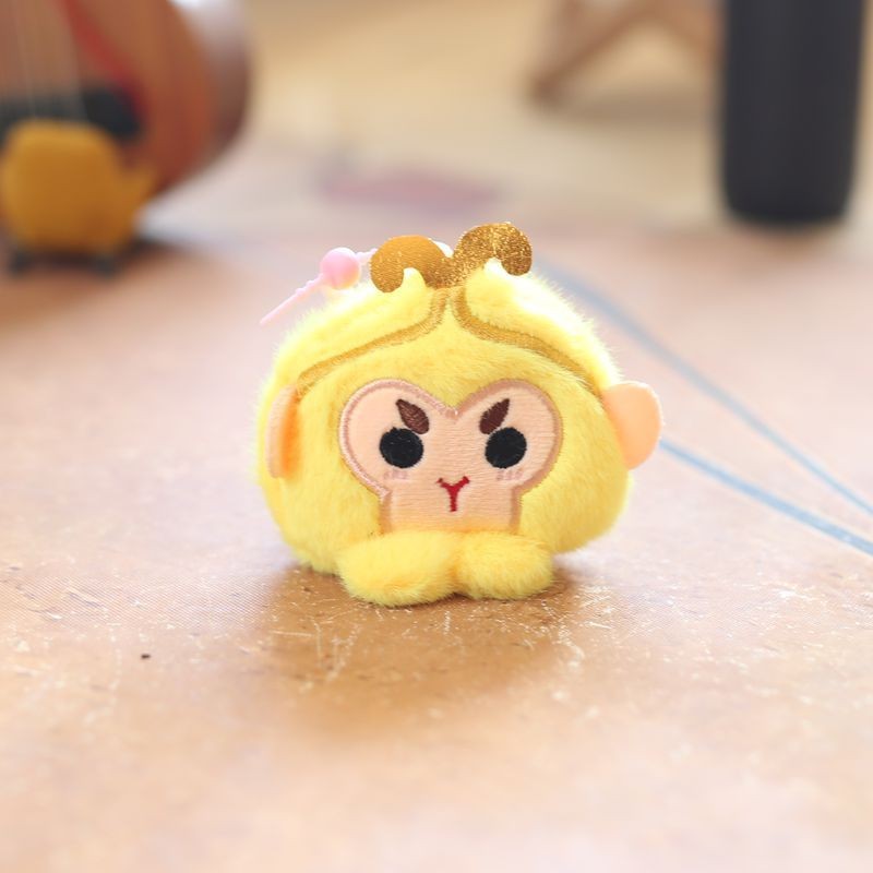 Plush Soft Lovable Monkey Doll Keychain Cute Sun Wukong Plush Toy Ideal ...