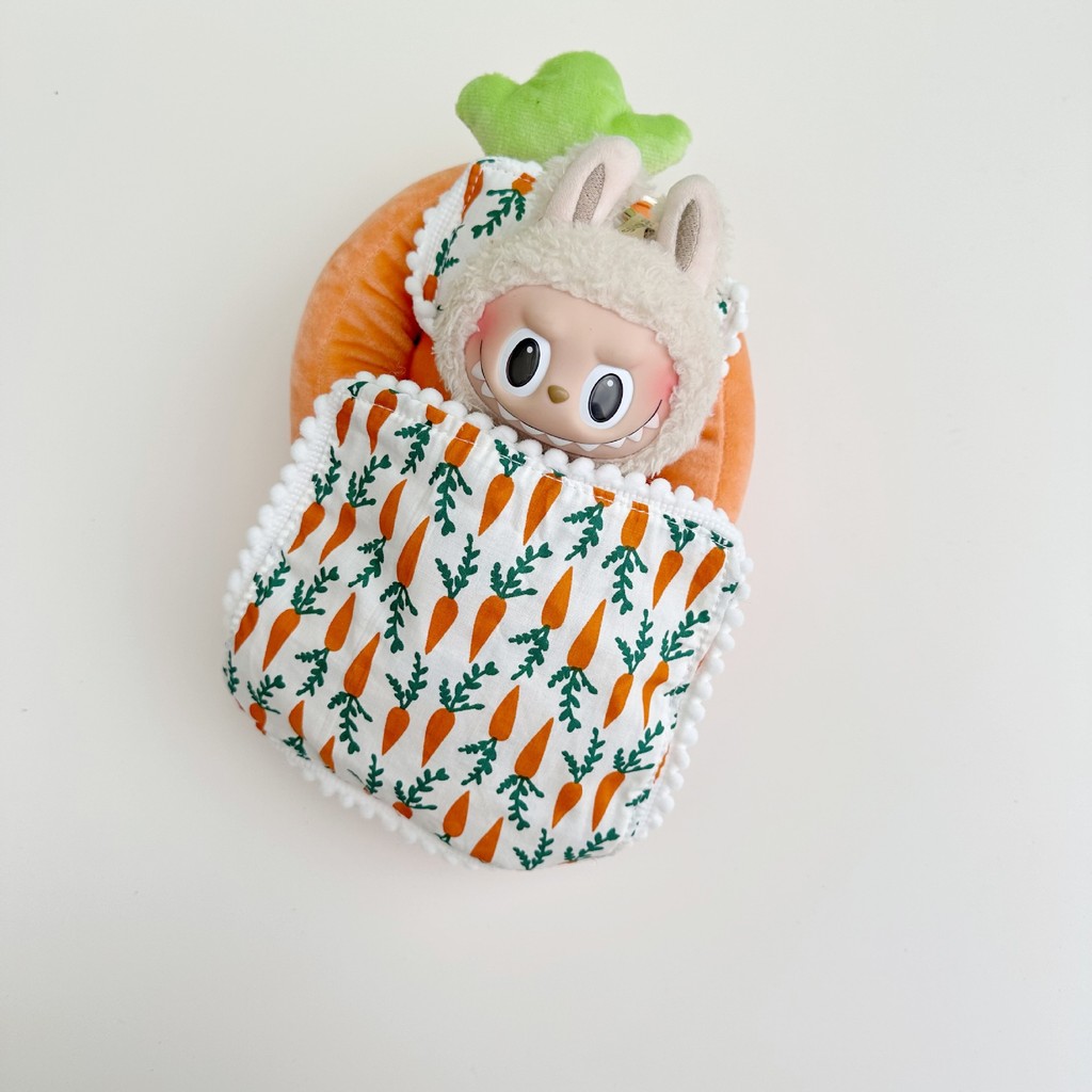 Labubu Doll Bed with Pillow Plush Doll Bedsheet with Quilt Cover ...