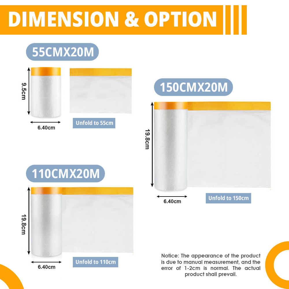 [1PC] Innohut Multipurpose Furniture Shielding Film Dustproof Masking ...