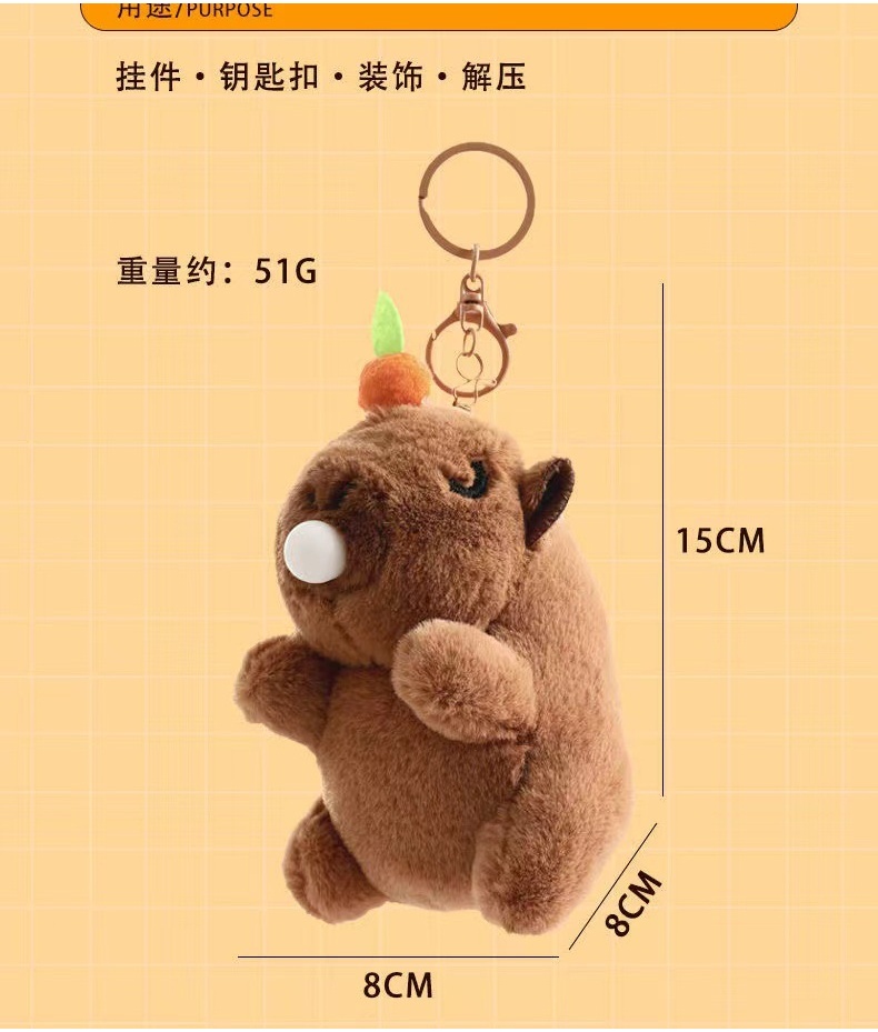 Cute bubble capybara plushie capybara plush keychain decompression ...
