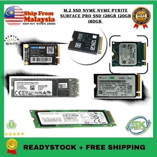 M.2 SSD NVME NVME PYRITE SURFACE PRO SSD 128GB 120GB 180GB | Shopee ...