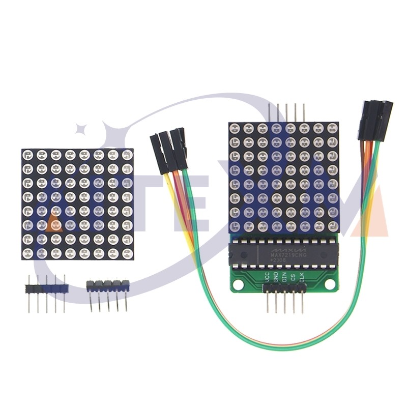 MAX7219 8*8 Dot Matrix Module Red Light Microcontroller Module Display ...