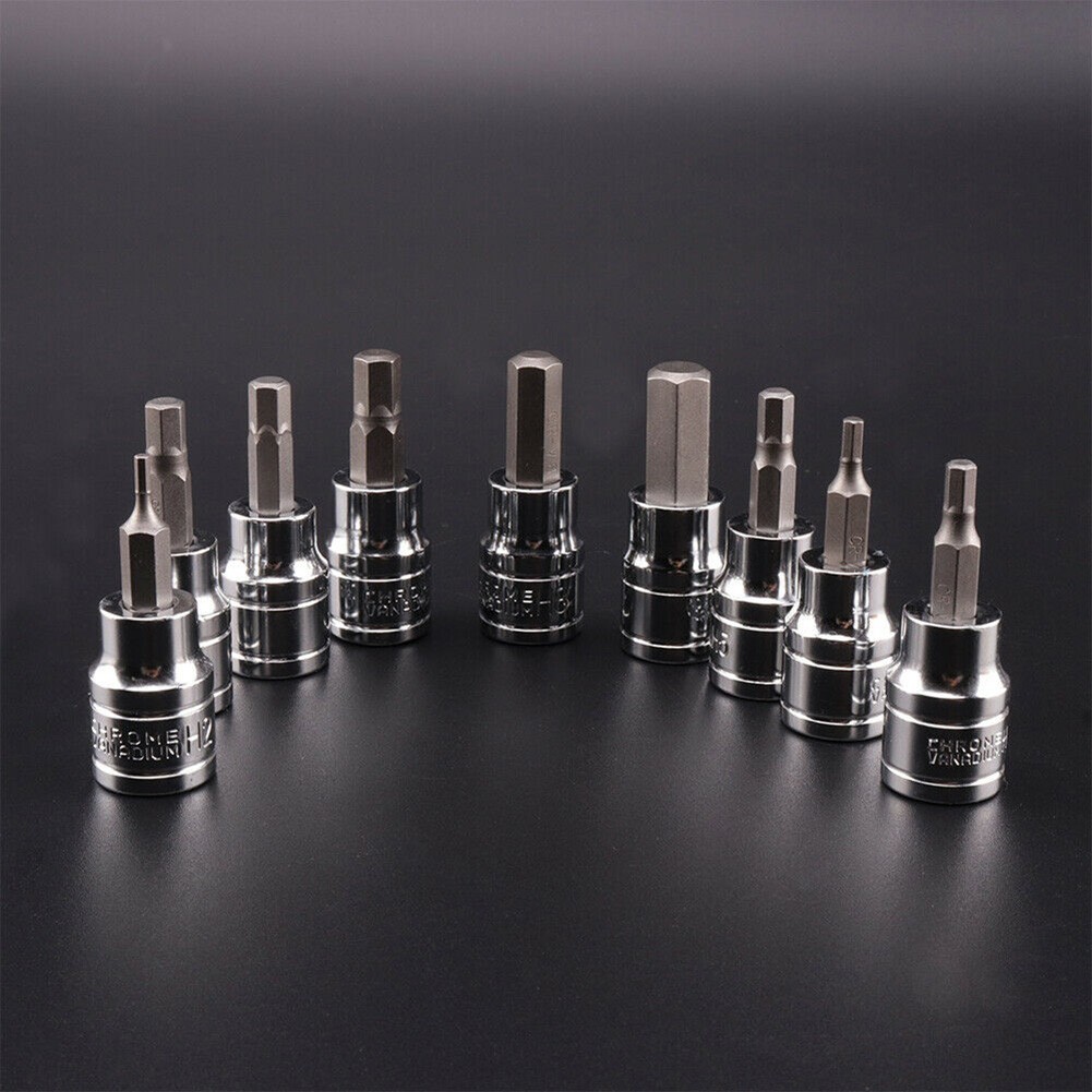 【JDZH】9pcs/set Allen Key Sockets Hex Bit Socket Set 3/8" Drive & Drill ...