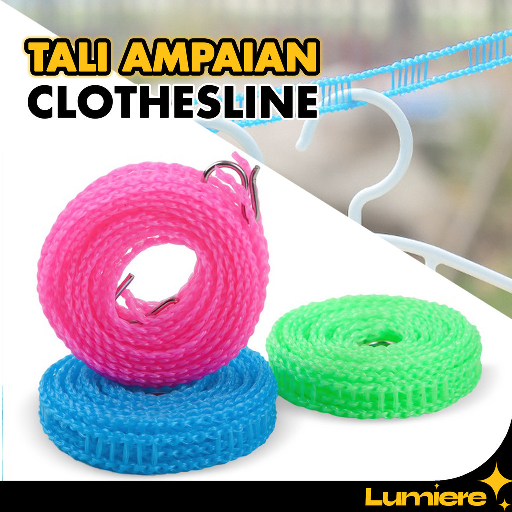 Tali Ampaian Baju Jemuran Pakaian Clothesline Cloth Hanger Hanging ...