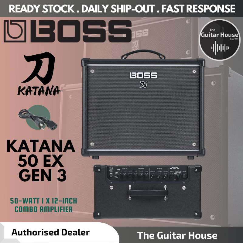 Boss Katana 50 EX Gen 3 50-watt 1x12'' Guitar Combo Amplifier ( KTN-50EX-G3 / KATANA-50EX / MK3 ...