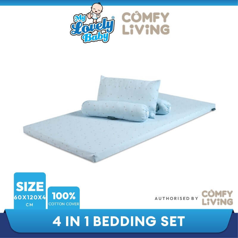 Comfy Living 4in1 Bedding Set (include Pillow + Bolster + Mattress ...
