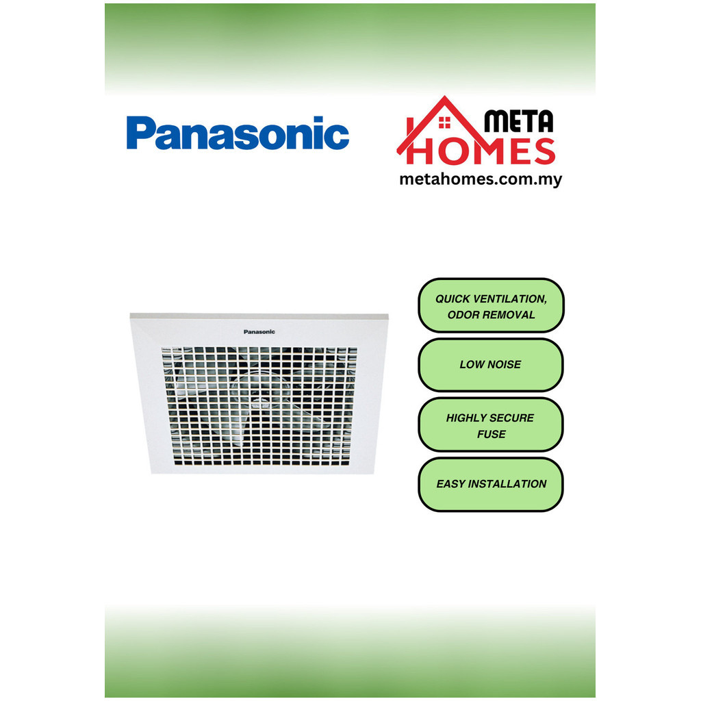 Panasonic 10" Ceiling Mount Ventilation Fan FV-25TGU3-WT | Shopee Malaysia