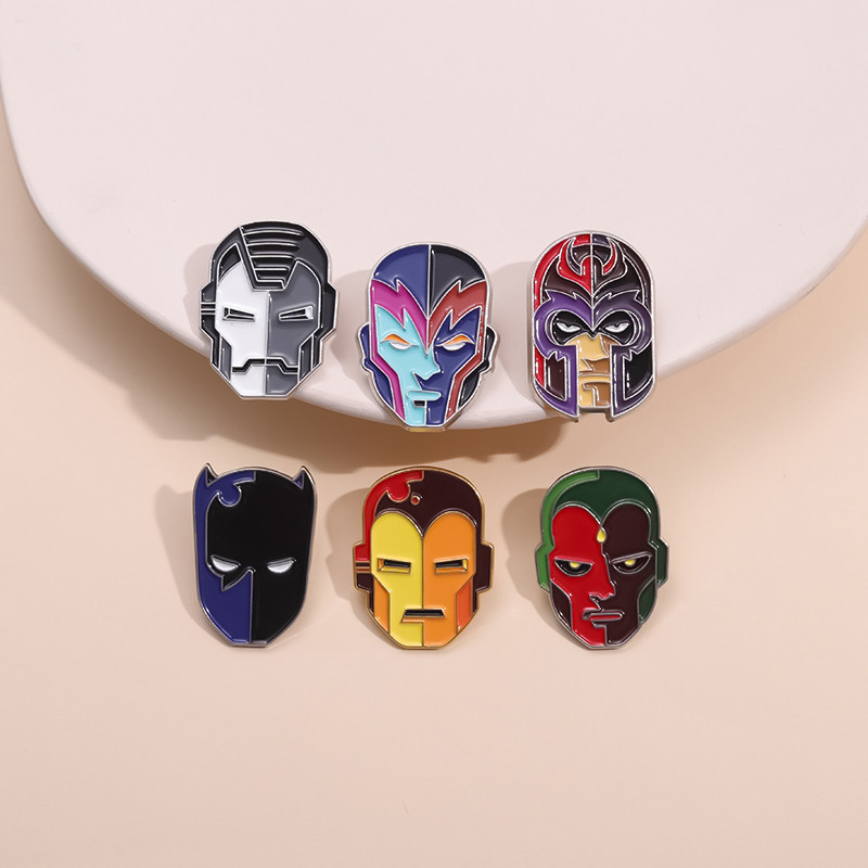 Marvel Hero Character Enamel Brooch Sci-fi Movie Metal Badge Cartoon ...