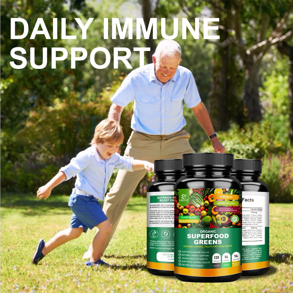 GREVIP Premium Organic Super Greens Supplement, a natural fruit and ...