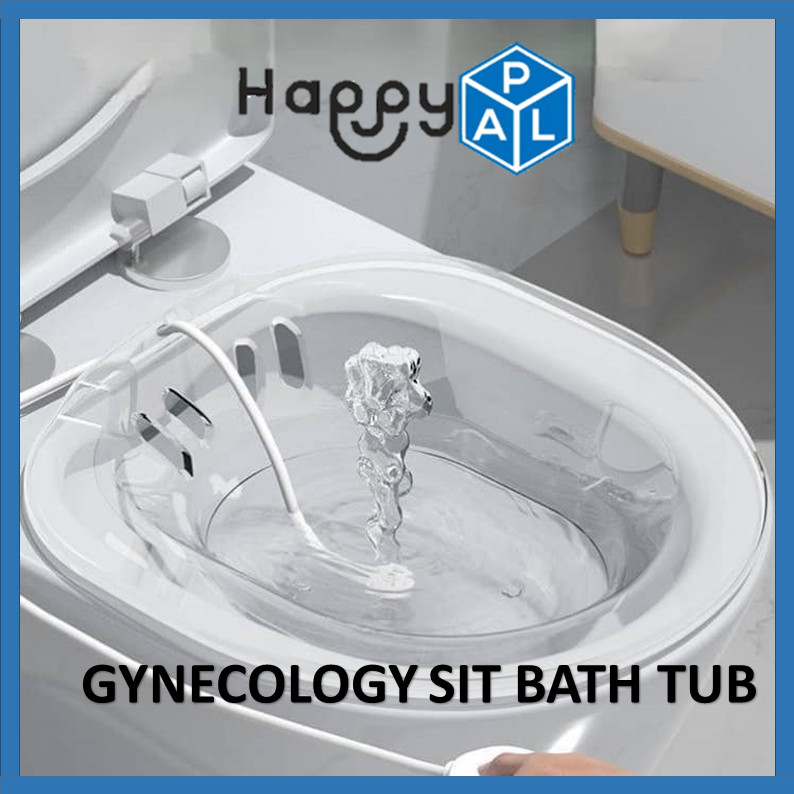 HAPPYPAL Foldable PP Gynecology Sit Bath Tub Hip Basin Bidet Pregnant ...