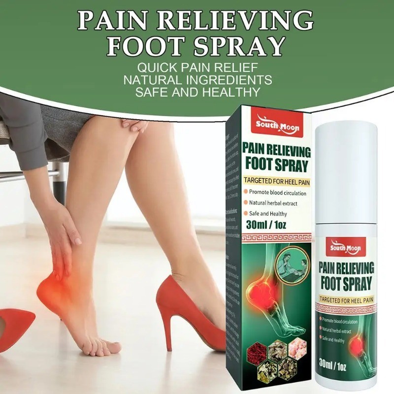 Heel Pain Treatment Spray Achilles Tendonitis Fasciitis Plantar Therapy ...