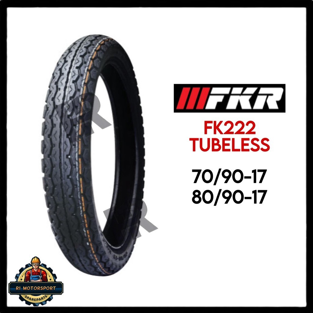 FKR FK222 70/90-17 80/90-17 TTDUNLOP Tubeless Tayar Tyre New Stock Best Quality | Shopee Malaysia