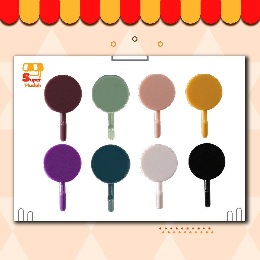 Penyangkut Cangkuk Dipasang Di Dinding Berwarna-warni Hiasan Dinding ...