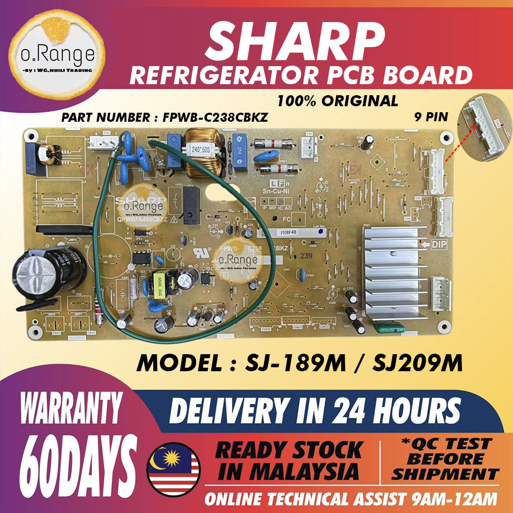 (100% ORIGINAL) SJ-189M SJ-209M SHARP REFRIGERATOR MAIN BOARD FRIDGE ...