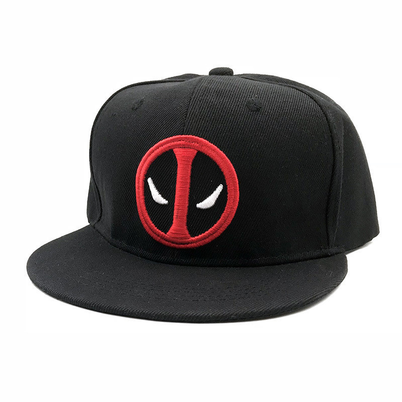 HEROCROSS Deadpool Movie Marvel Anime Hat Flat Rim Hip Hop Hat Male ...