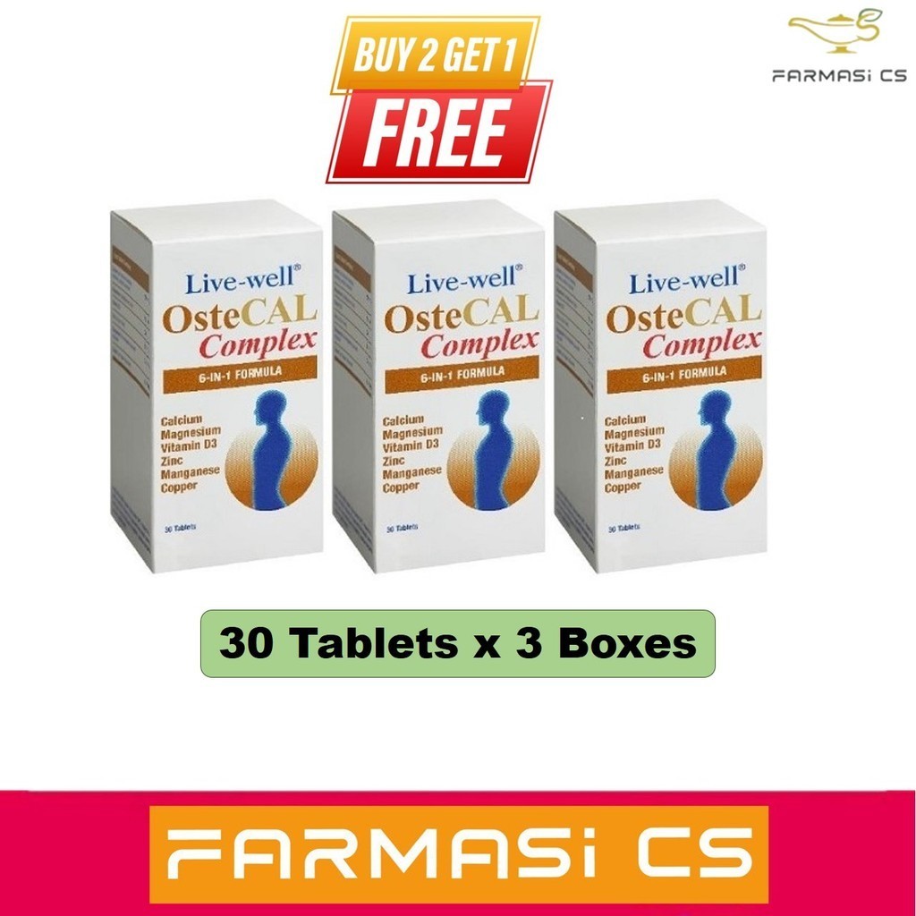 Live-well Ostecal Complex 30 Tablets x 2 Boxes + 30 Tablets (Buy 2 Free ...