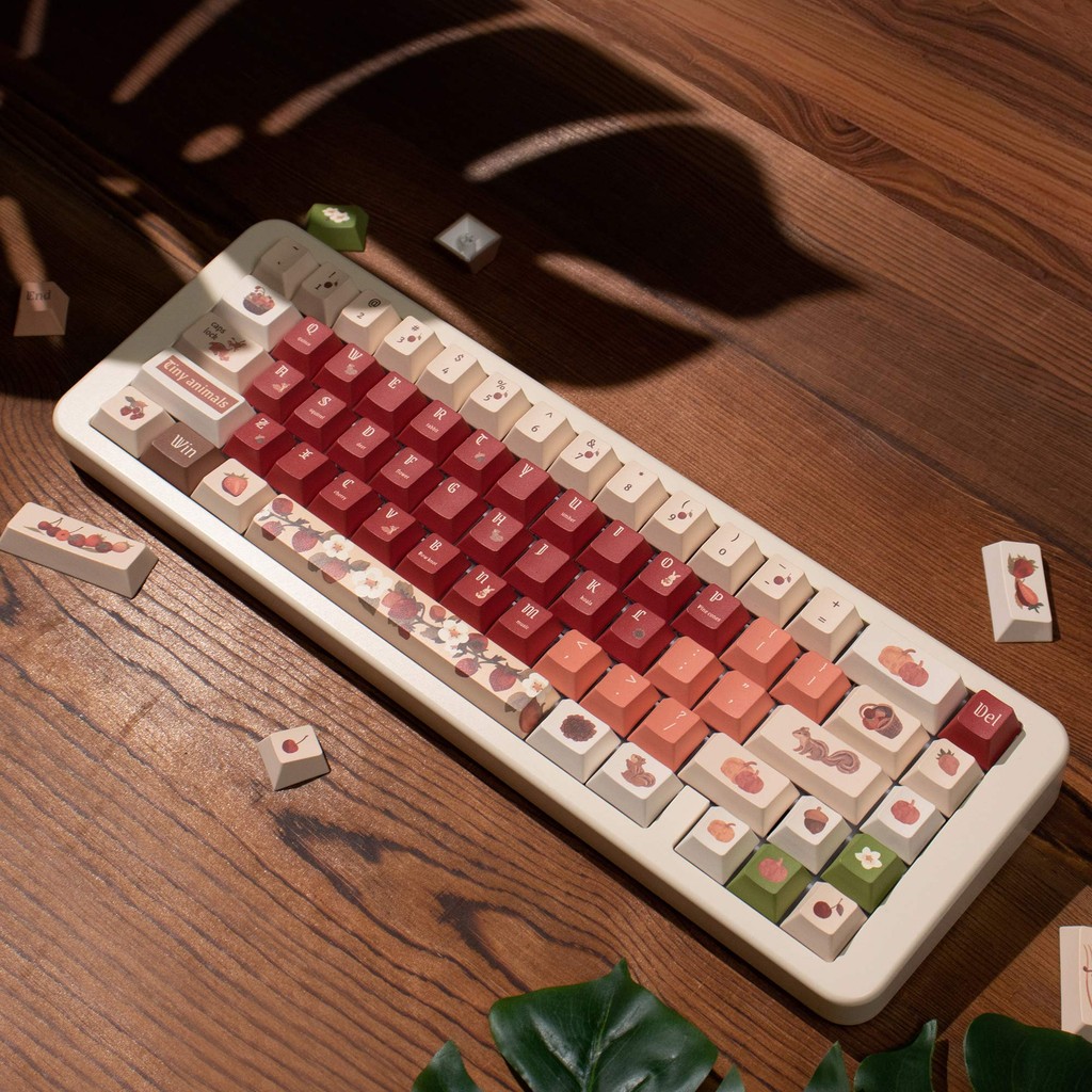 Original Tiny Animals Keycaps 152 Keys PBT DYE-SUB Cherry Profile ...