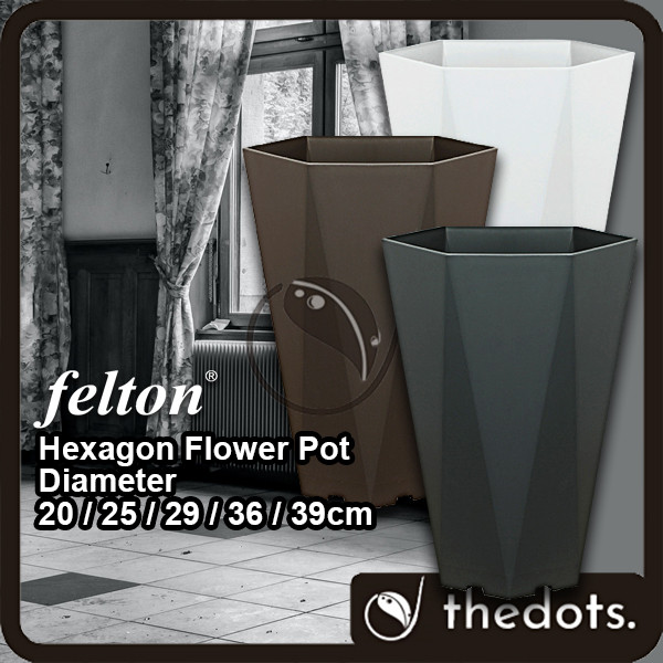 Hexagon Felton Flower Pot / Pasu Bunga Berkebun Pokok 2774 2775 2776 ...