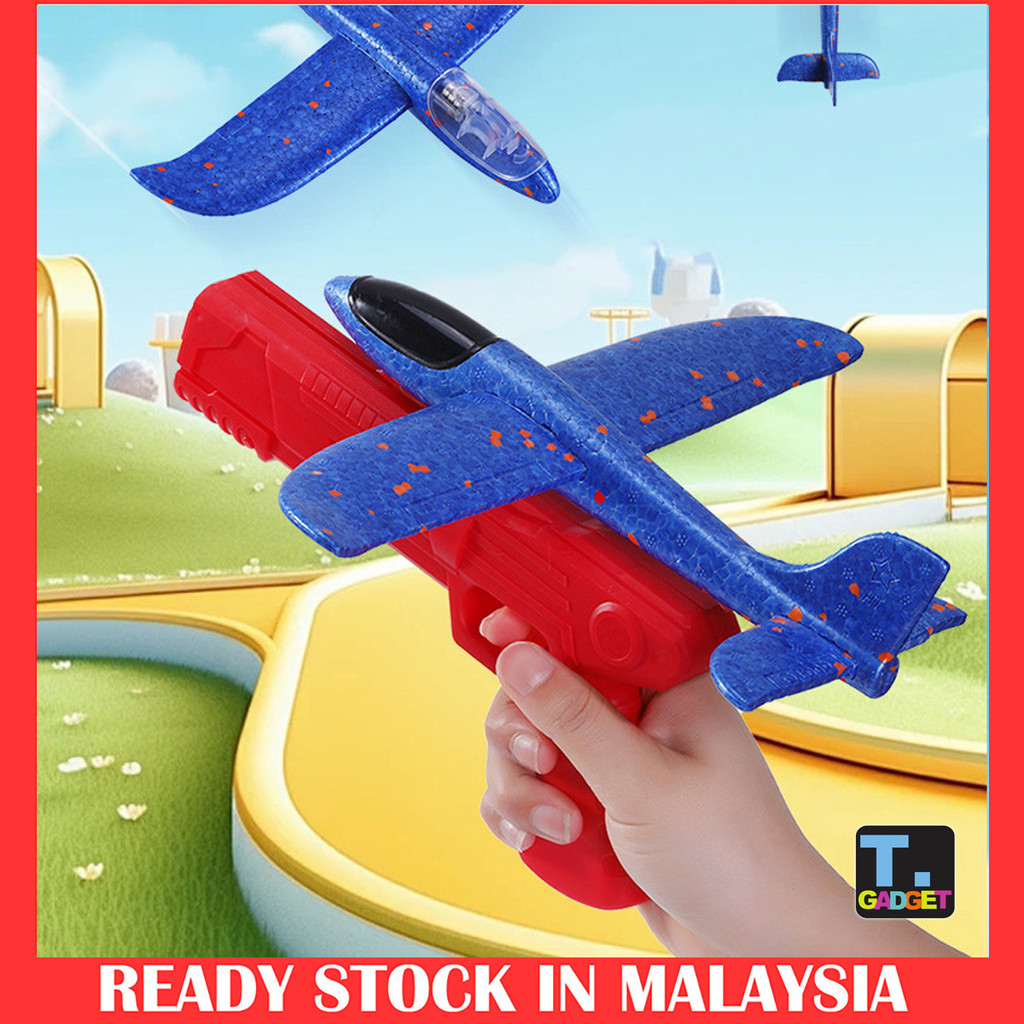 Airplane Launcher Foam Plane Eject Flying Aircraft Toy Hand Catapult ...