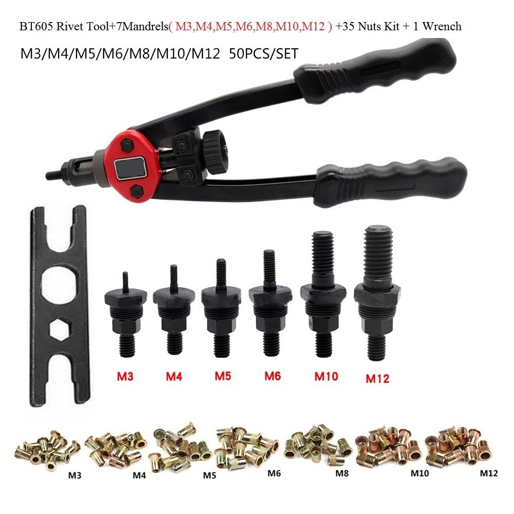 [LLMA]Riveting Tool Kit Rivet Nuts Thread Setting Tool Nutsert M3 M5 M6 ...