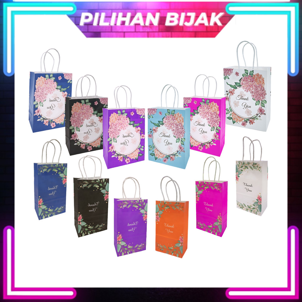 10pcs Craft Paper Bag Beg Murah Bag Jamuan Wedding Gift Bag Doorgift ...