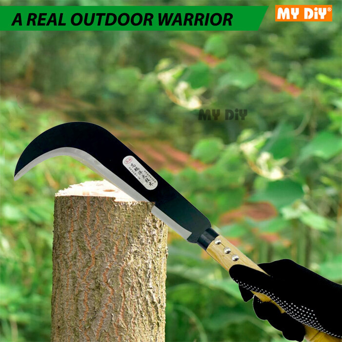 MYDIYHOMEDEPOT - 20" WOOD HANDLE CHOPPER KNIFE CURVE HEAD / PISAU KAYU ...