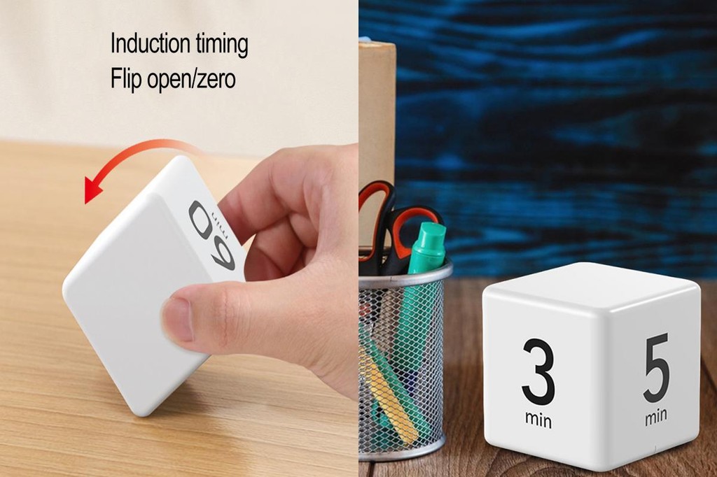 [Gooditem] Rollover Timer with Led Display Portable Rotating Pomodoro Timer with Led Display ...