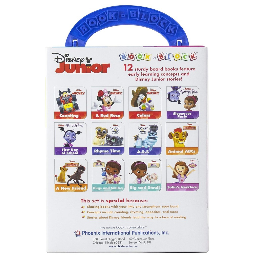 Disney Junior My First Library Early Learning Set with 12 Board Books ...