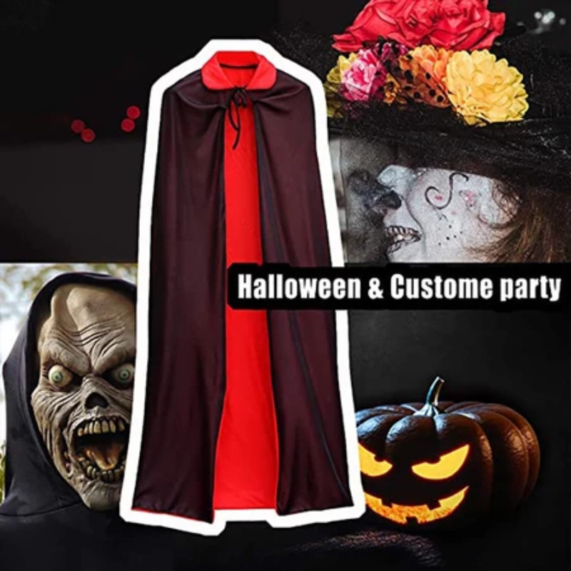 Single and Double-layer Halloween Stand Collar Cloak Vampire Cloak ...