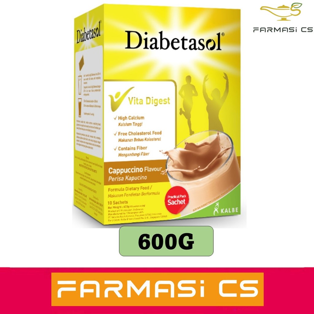 Diabetasol CAPPUCCINO Flavour 600g (10 sachets) EXP:04/2026 [ Farmasi CS ] | Shopee Malaysia