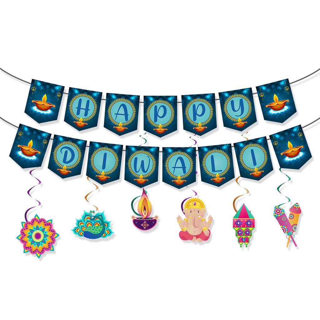 2024 New Deepavali Decoration Banner Happy Diwali Flag Gift Decoration ...
