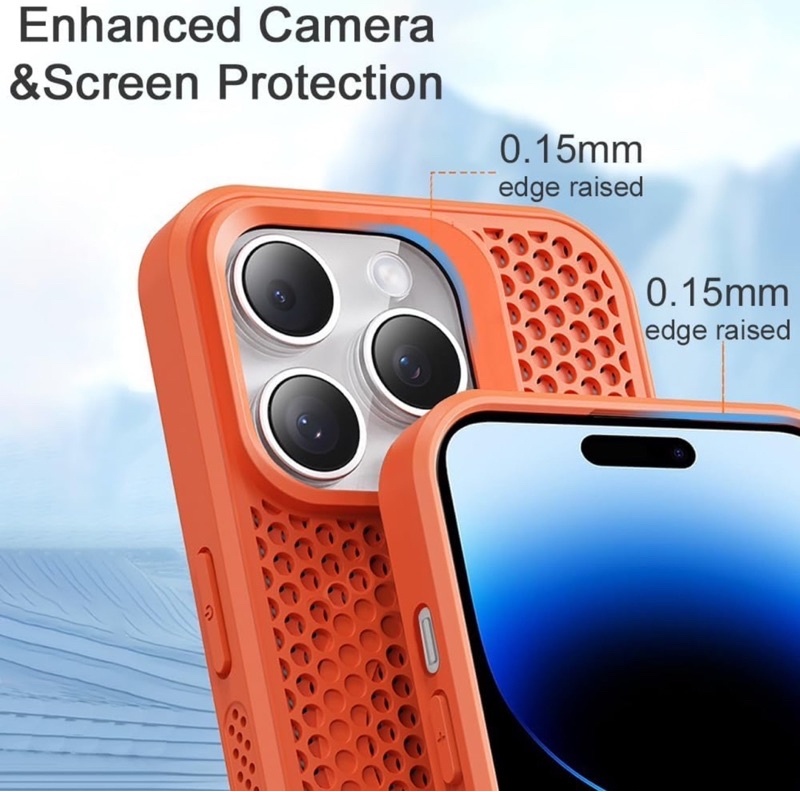 Luxury Heat Dissipation Mesh Case For iPhone 16 13 14 15 Pro Max 14 15 ...