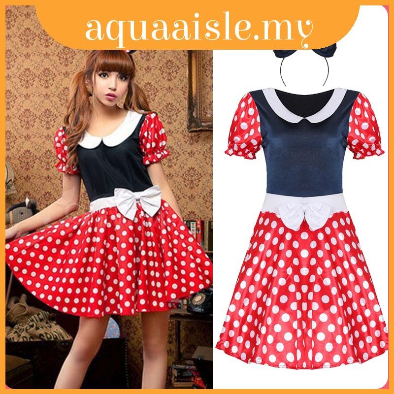 Minnie Mouse Costume Dresses for Women Disney Minerva Mouse Cosplay ...