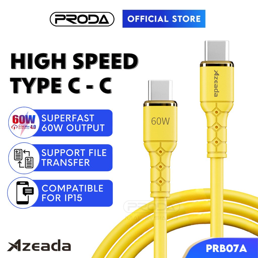 AZEADA Compatible With IP15 Turbo 60W Fast Charging Type C To Type C ...