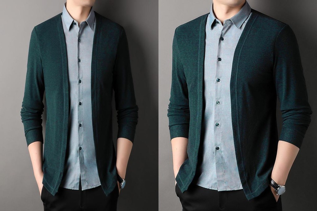 Pinangay Men Fake Cardigan Men Casual Wear Top Men's Formal Business ...