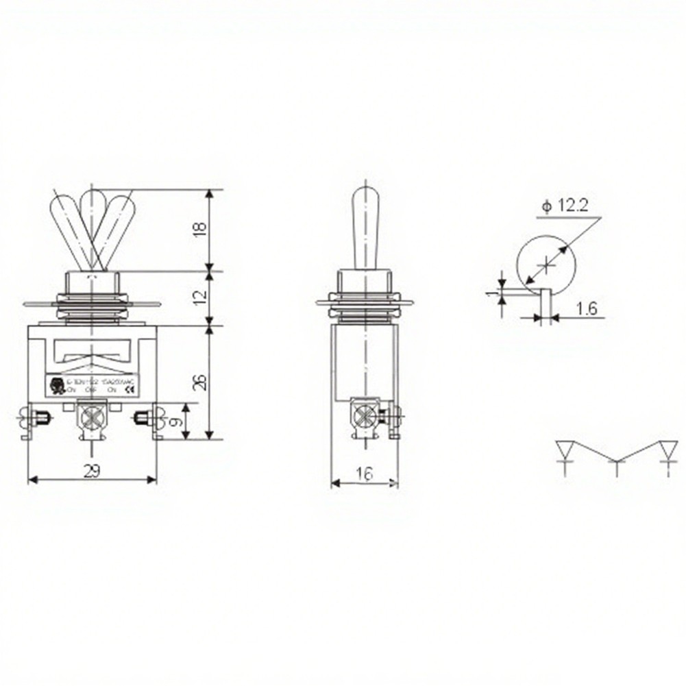 [Ready Stock] E-TEN1122 15A 250V Toggle Switch 3 Pin 3 Position On-off ...