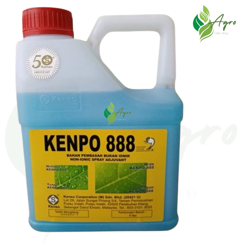 KENPO 888 Gam Pelekat Racun Baja Foliar Wetting Agent 4 Liter | Shopee ...