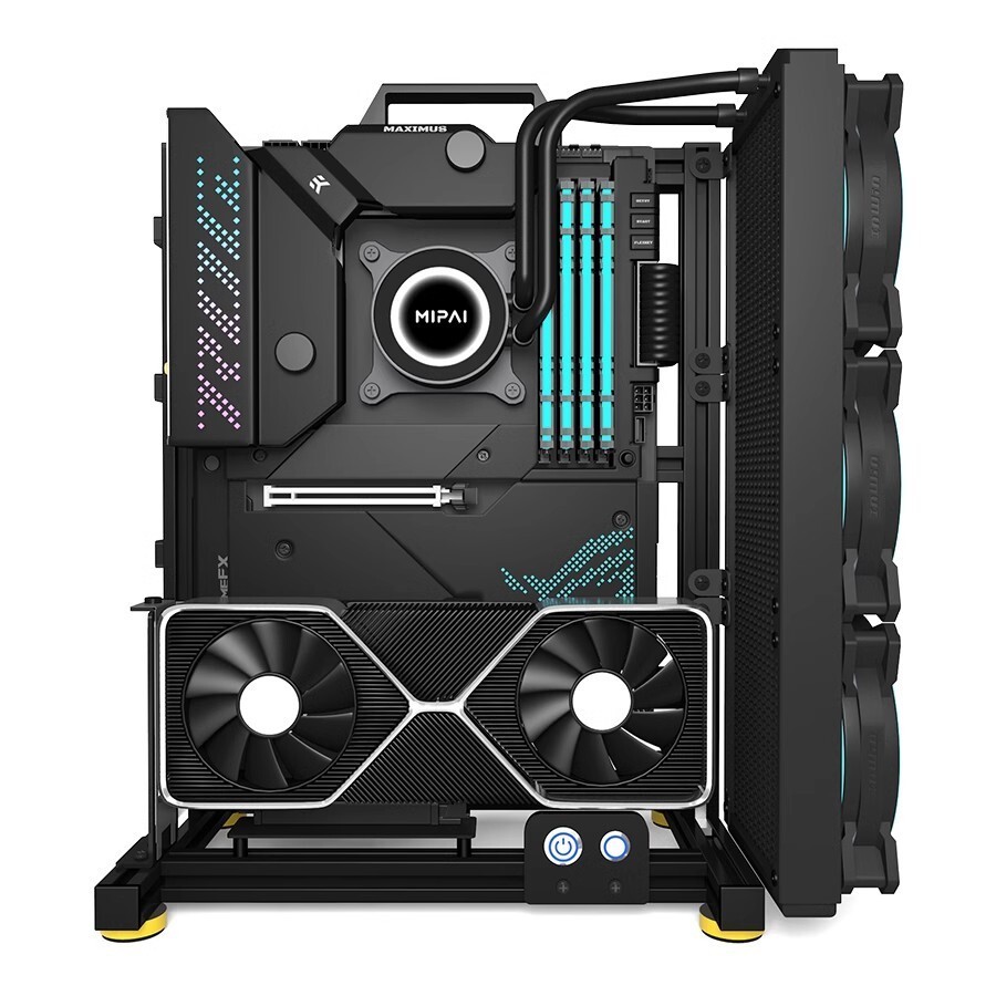 Open Computer Case Frame ITX MATX ATX Aluminum Alloy Desktop Portable ...