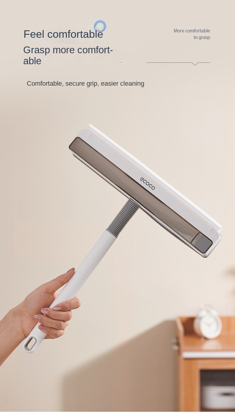 SyokSyok ECOCO 2-in-1 Glass Scraper and Cleaner with Extended Handle and Automatic Water ...