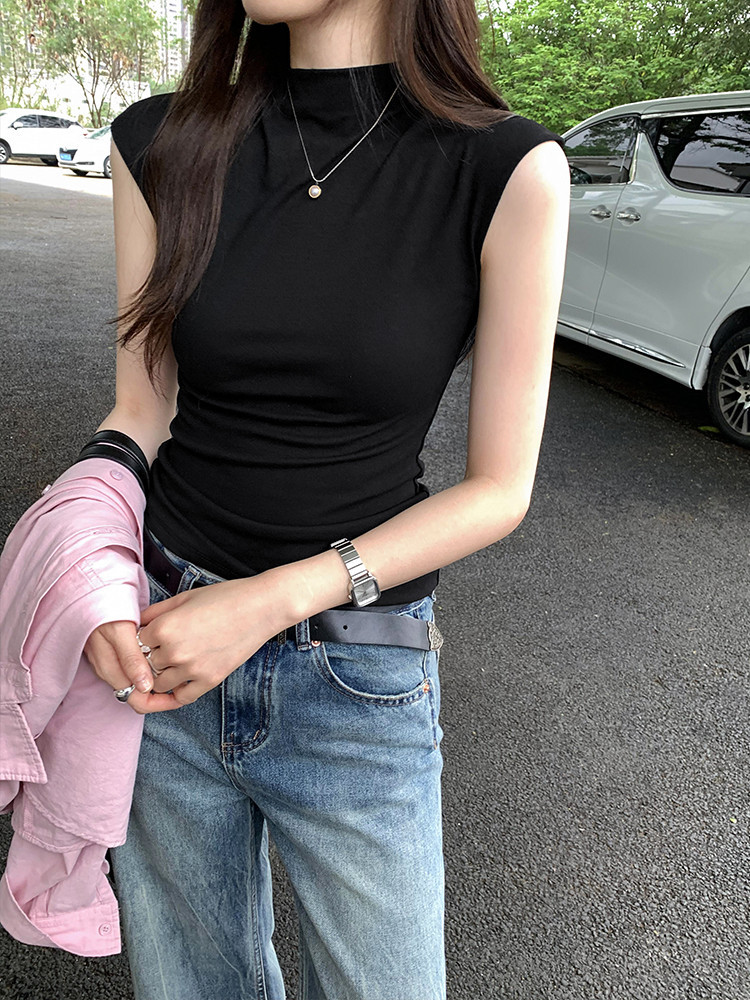 【READY STOCK】 CherryShop⭐Korean style T-shirt solid color tops women's ...