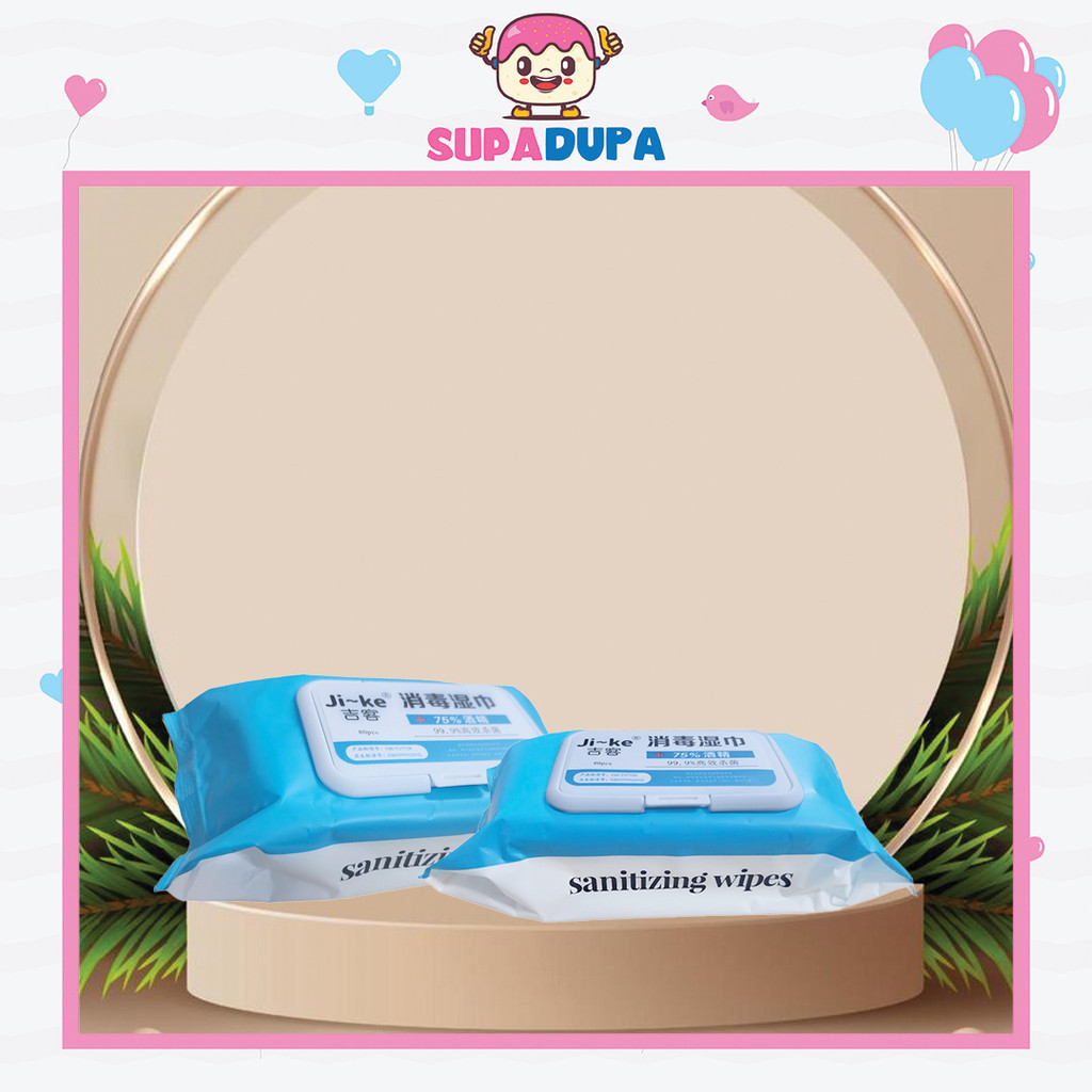 Disposable 75% Alcohol Wipes Portable Kids Hand Wipes Jike Light Blue ...
