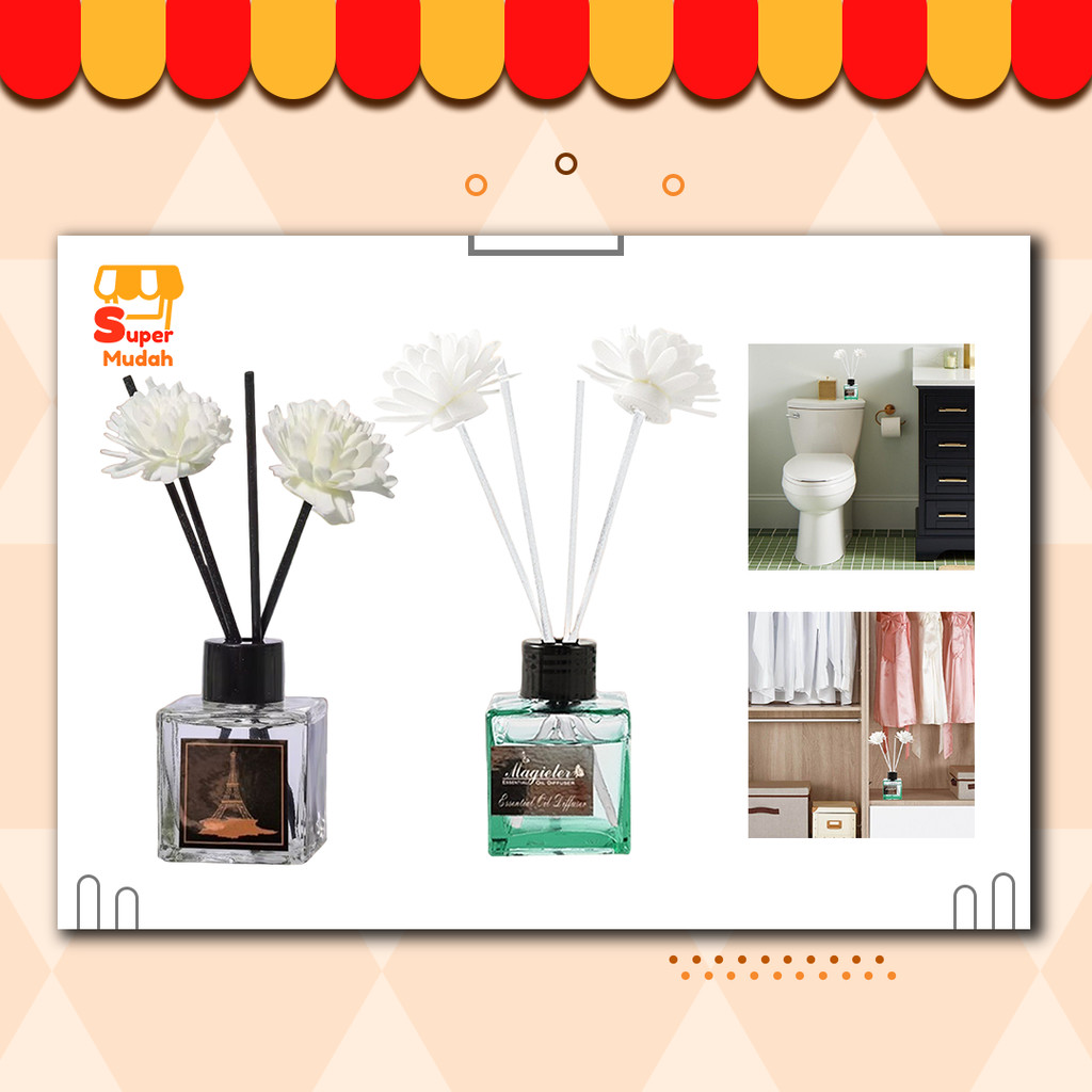 50ml Penyegar Minyak Wangi Bunga Rekaan Rumah Wangian Batang Buluh dan ...
