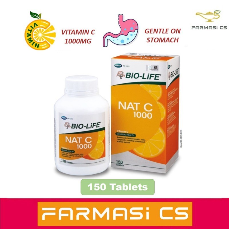 Bio-Life Nat C 1000mg 150s EXP:01/2026 [ Bio Life Biolife Vitamin C ...