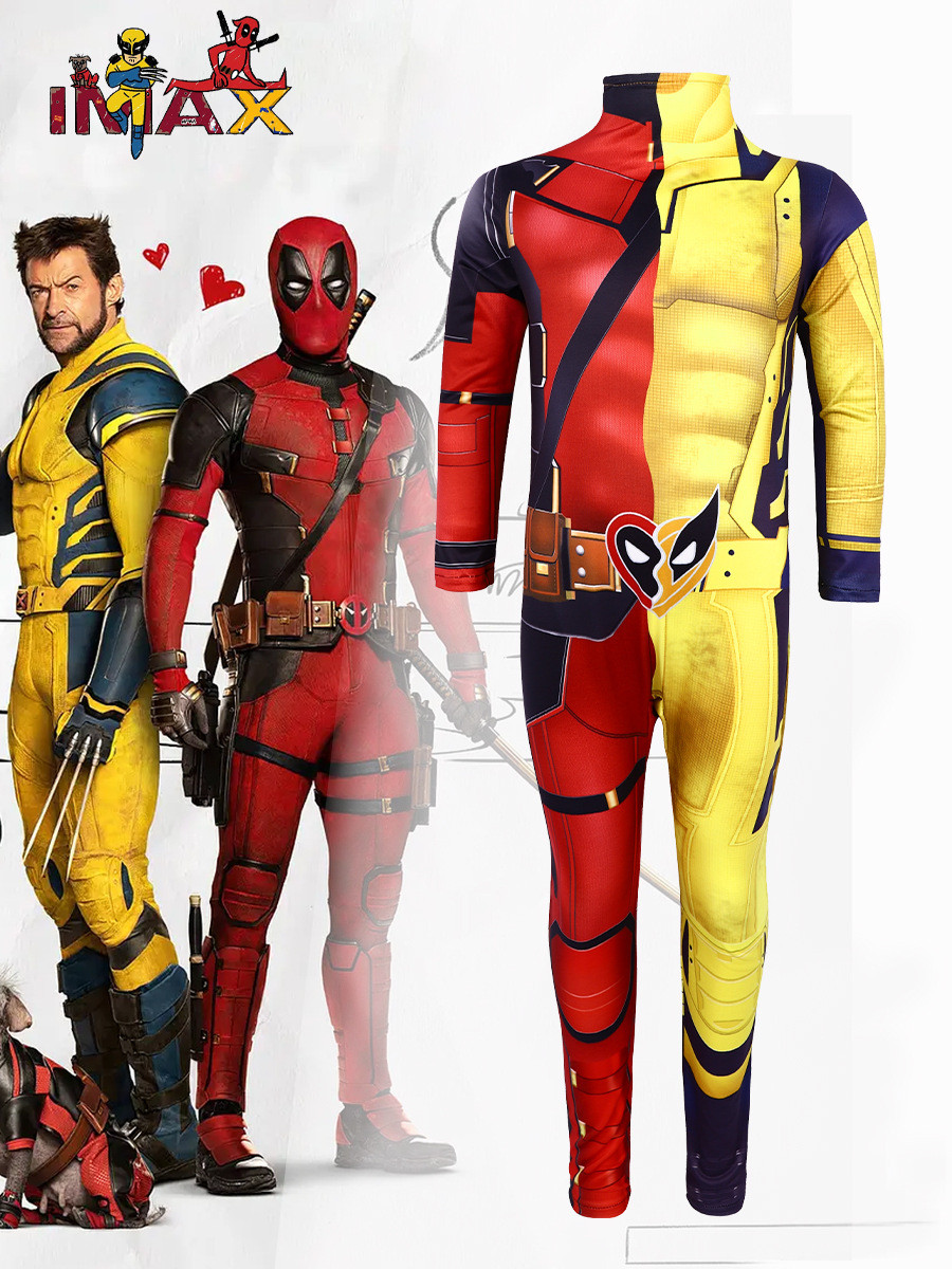 Halloween Costume for Kids Wolverine Deadpool Cosplay Wear Children ...