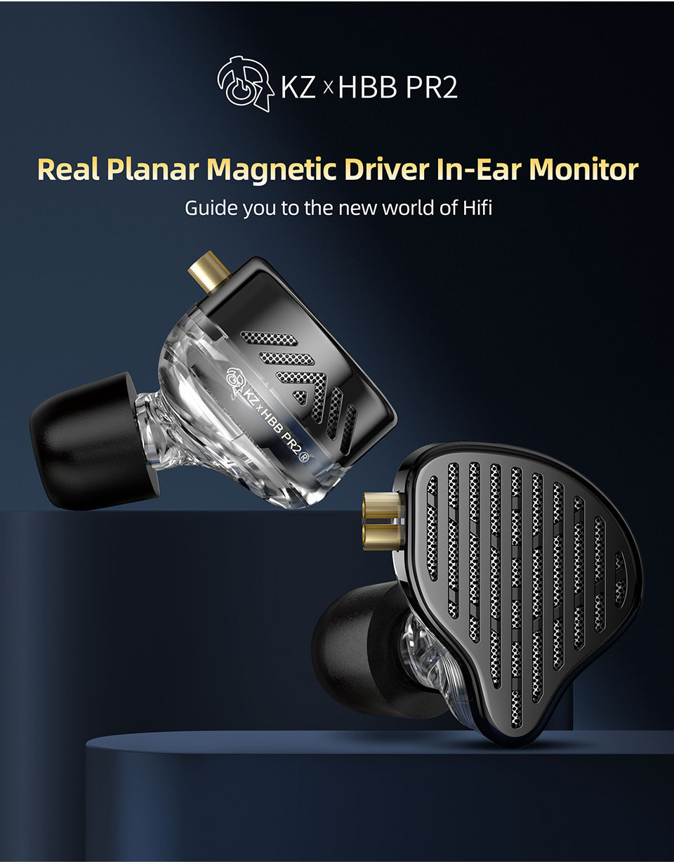 FAAEAL KZ x HBB PR2 In-Ear Metal Earphone 13.2mm Planar Magnetic Driver ...