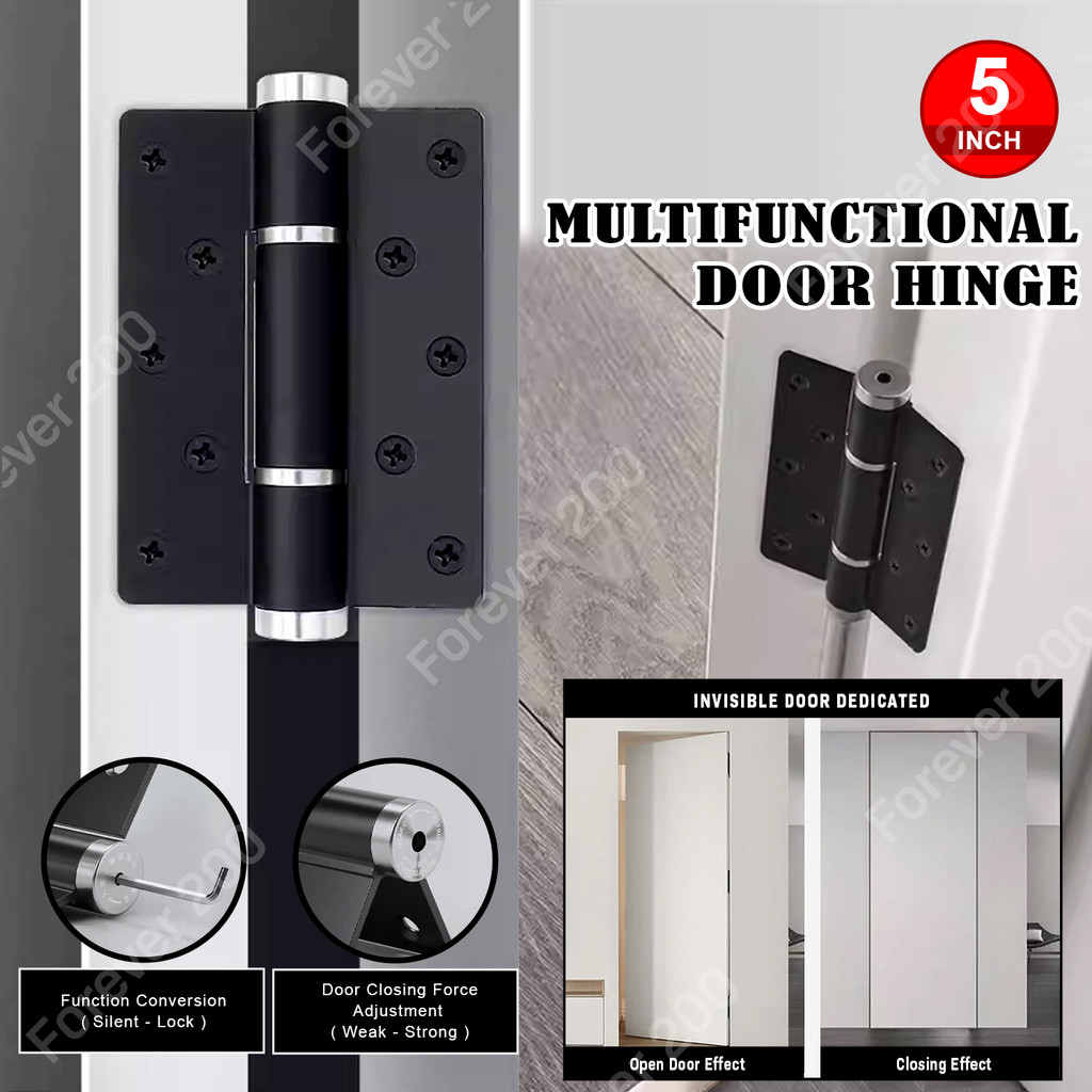 (2pcs) Soft Closing Door Hinge Automatic 90° Positioning Hydraulic Door Closer 5 Inch Door ...