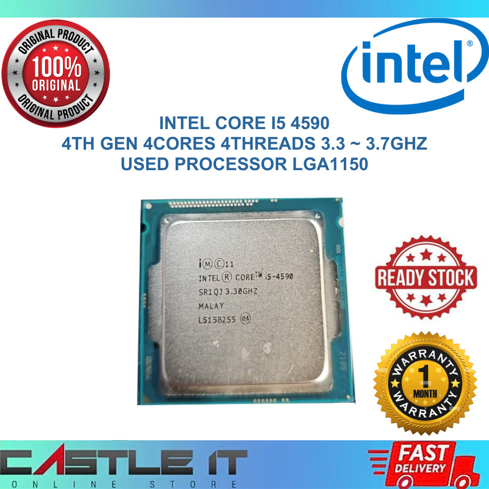 Intel Core i5-4590 4th Gen Processor 4 Cores 4 Threads 3.3GHz Base 3 ...